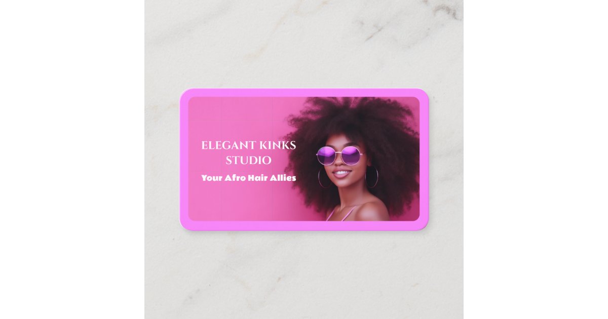 Afro Hair Business Card | Zazzle