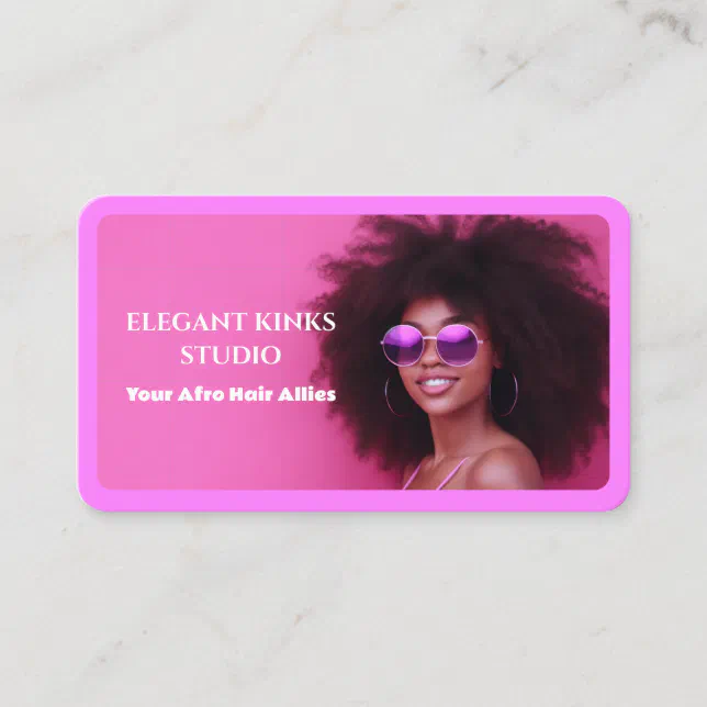 Afro Hair Business Card | Zazzle