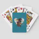 Afro Unicorn Trio Heart Design Playing Cards | Zazzle