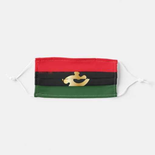 Afrocentric Gye Nyame Red Black and Green Adult Cloth Face Mask | Zazzle