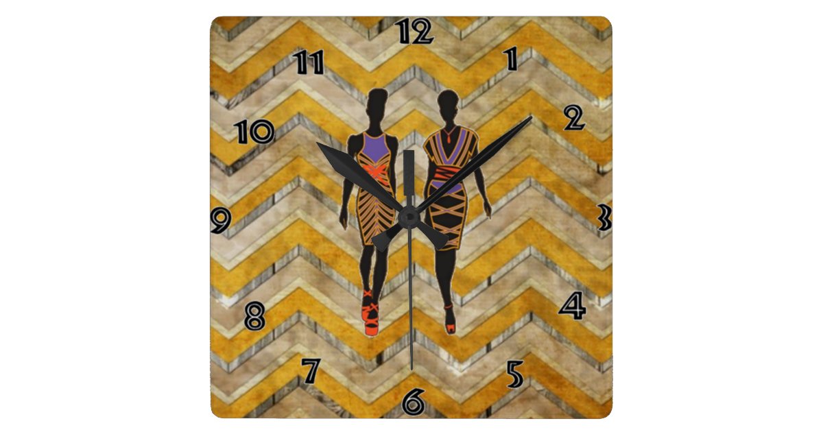 Afrocentric Silhouette Wall Clock | Zazzle.com