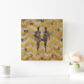 Afrocentric Silhouette Wall Clock | Zazzle