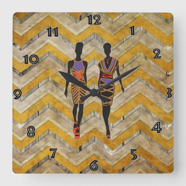 Afrocentric Silhouette Wall Clock | Zazzle