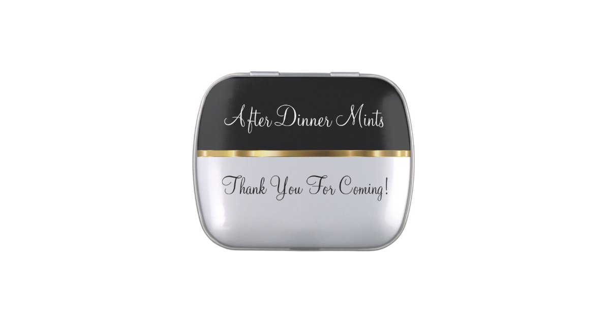 After Dinner Party Favor Mints Candy Tin | Zazzle