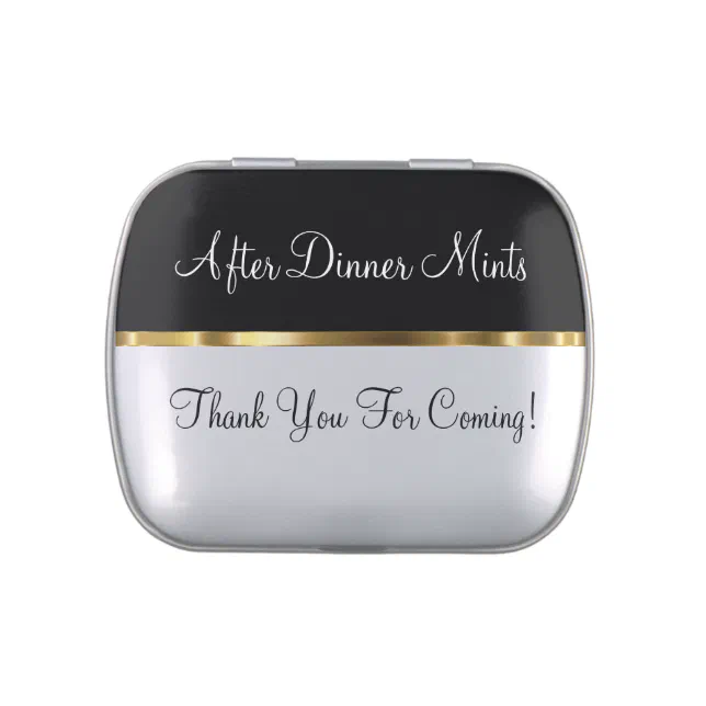 After Dinner Party Favor Mints Candy Tin | Zazzle