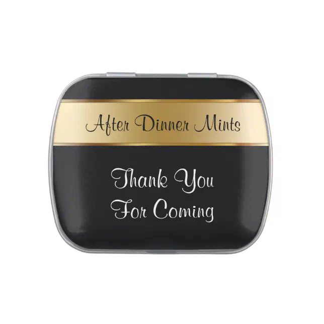 After Dinner Party Favor Mints Jelly Belly Candy Tin | Zazzle
