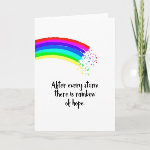 after every storm is a rainbow of hope fighter card | Zazzle