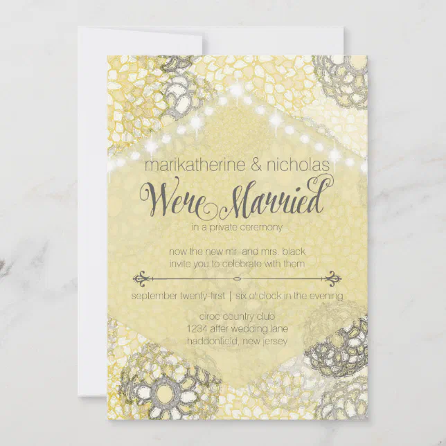 After Wedding Flowers & Lights Party Invitations | Zazzle