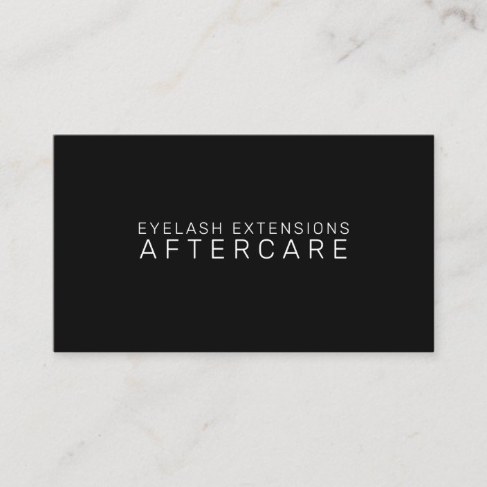 Aftercare Instructions Card for Lash Extensions | Zazzle.com