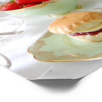 Afternoon Tea and Pink Roses Poster | Zazzle