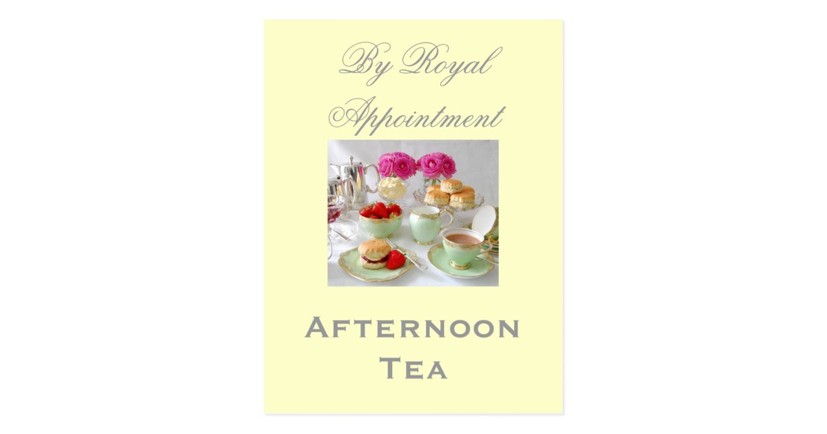 Afternoon Tea 'By Royal Appointment' Postcard | Zazzle.com