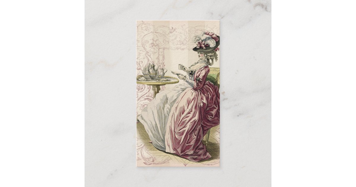 Afternoon Tea, calling card on ivory | Zazzle
