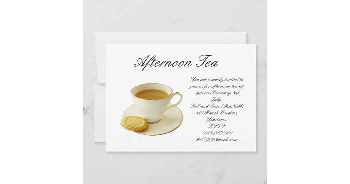afternoon tea invitation | Zazzle