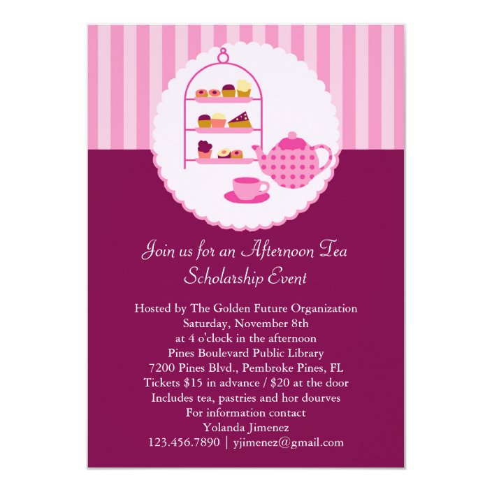 Afternoon Tea Invitation | Zazzle.com