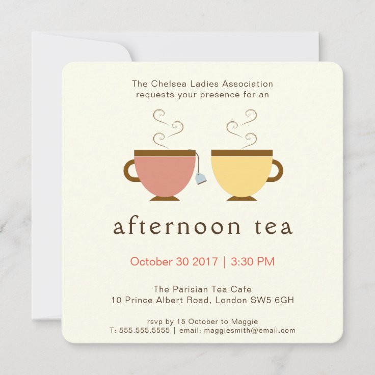 Afternoon Tea Invitation | Zazzle