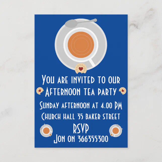 Afternoon Tea Invitation | Zazzle