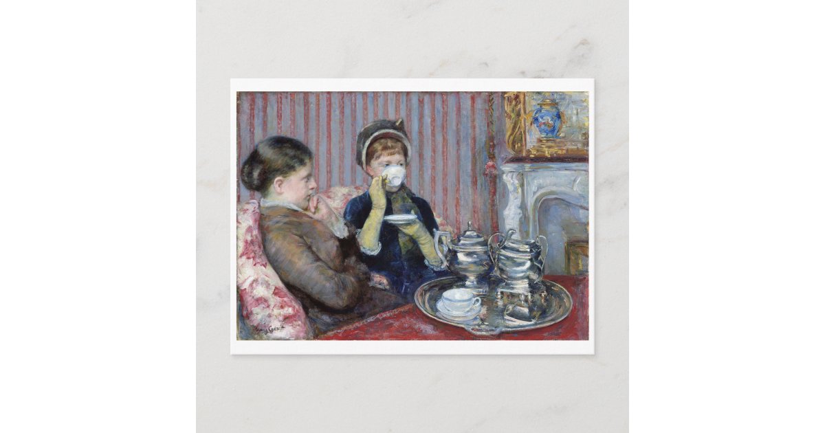 Afternoon Tea, Mary Cassatt Postcard | Zazzle