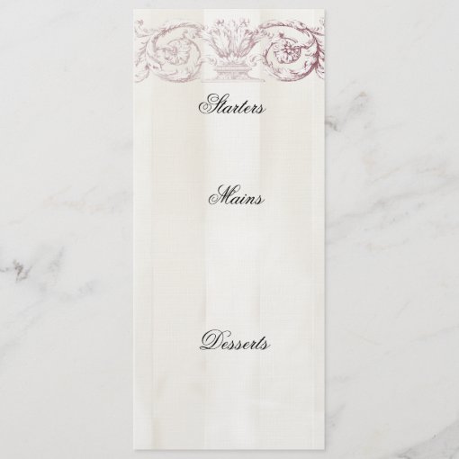 Afternoon Tea! Menu, on Linen Menu | Zazzle