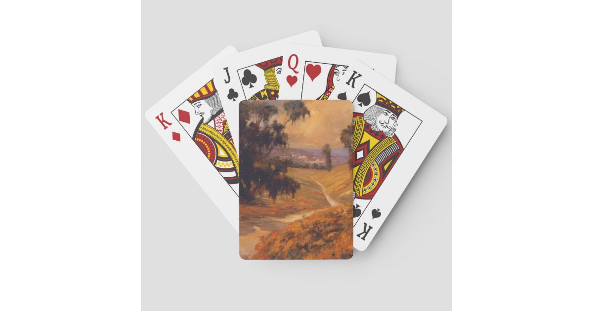 Afternoon Walk II Poker Cards | Zazzle