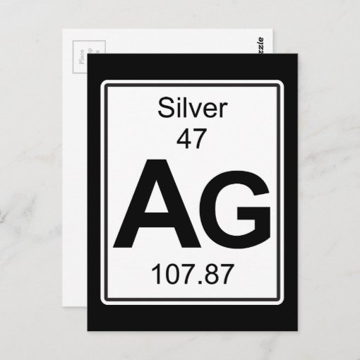 Ag - Silver Postcard | Zazzle