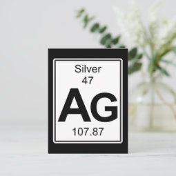 Ag - Silver Postcard | Zazzle