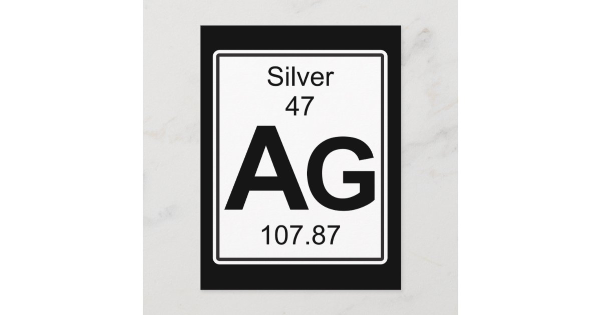Ag - Silver Postcard | Zazzle