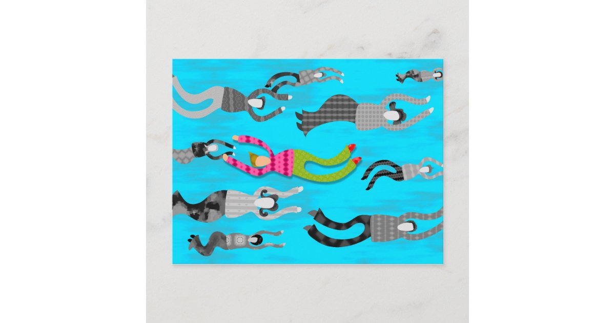 Against the Flow Postcard | Zazzle