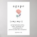 Agape Definition Wall Art Poster | Zazzle