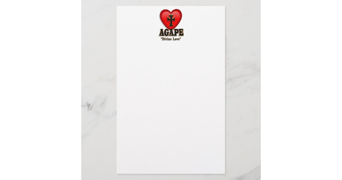 Agape heart symbol for God's divine love Stationery | Zazzle