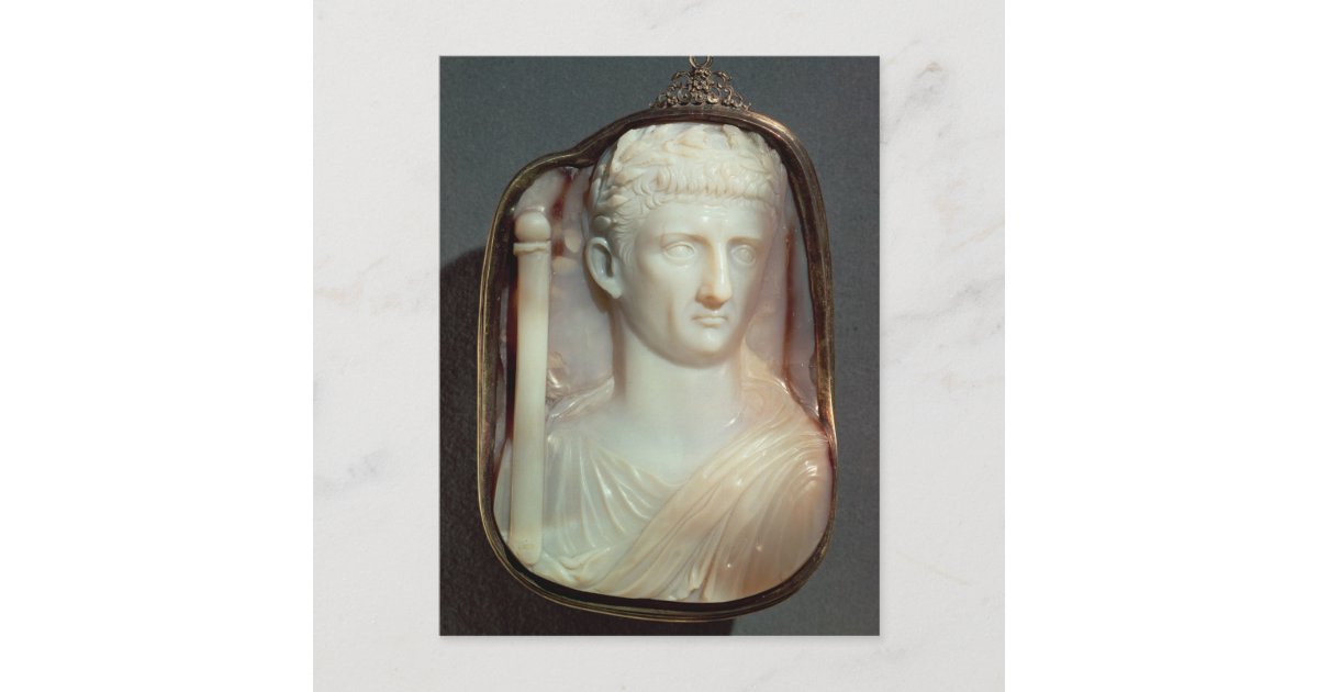 Agate Cameo bearing the portrait of Claudius Postcard | Zazzle