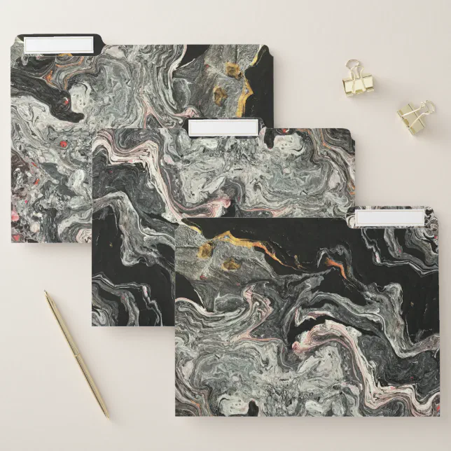Agate Fluid Marble File Folder | Zazzle