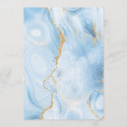 Agate Geode Baby Blue Gold Glitter Wedding Menu | Zazzle