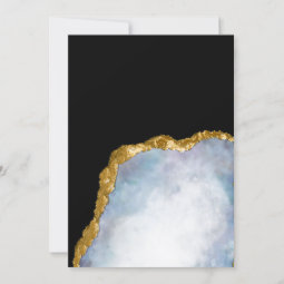 Agate Geode Pearl Golden Wedding Invitation | Zazzle
