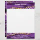 Agate Purple Violet Gold Glitter Modern Letterhead | Zazzle
