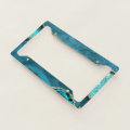 Agate Teal Blue Gold Glitter Marble Aqua Turquoise License Plate Frame ...