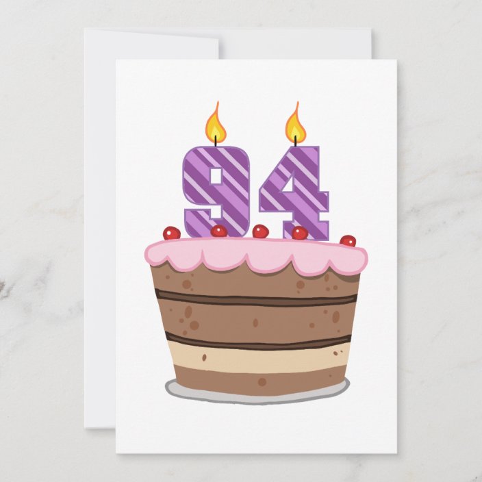 Age 94 on Birthday Cake Card | Zazzle.com