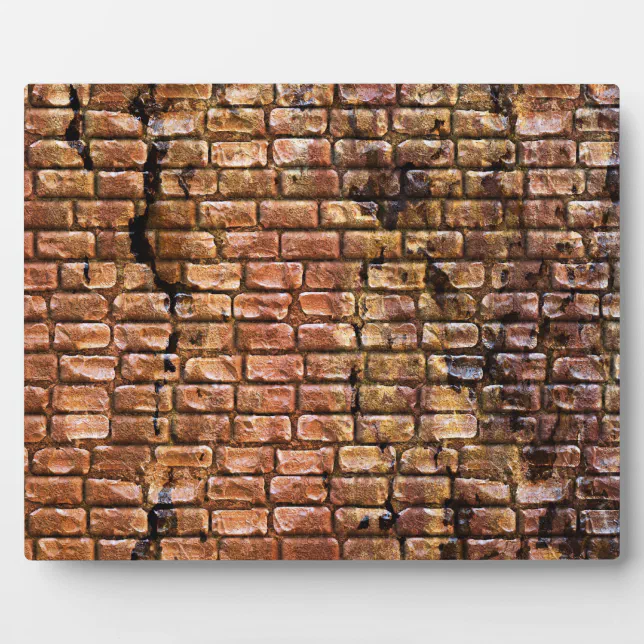 Aged Brick Wall Textured Plaque | Zazzle