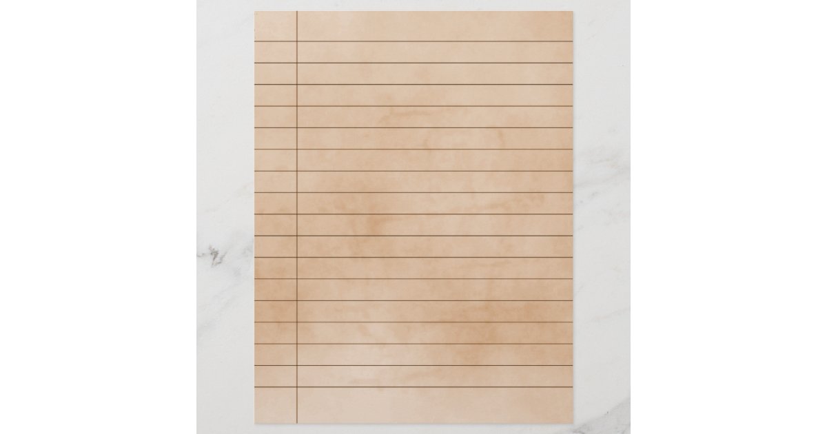 Aged Effect Vintage Ruled Paper | Zazzle
