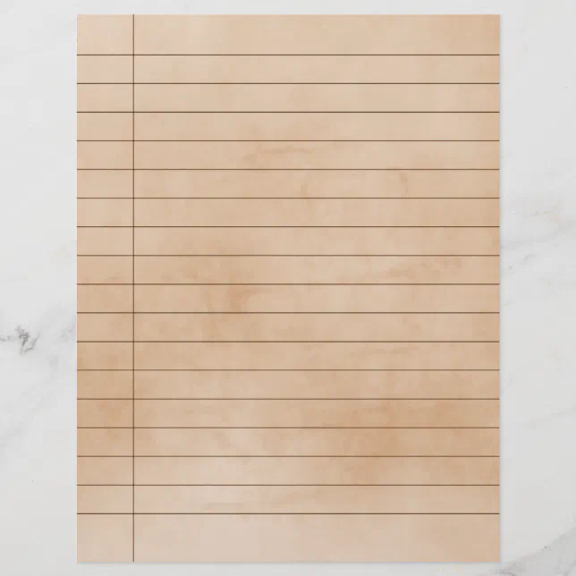 Aged Effect Vintage Ruled Paper | Zazzle