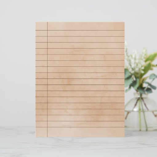 Aged Effect Vintage Ruled Paper | Zazzle