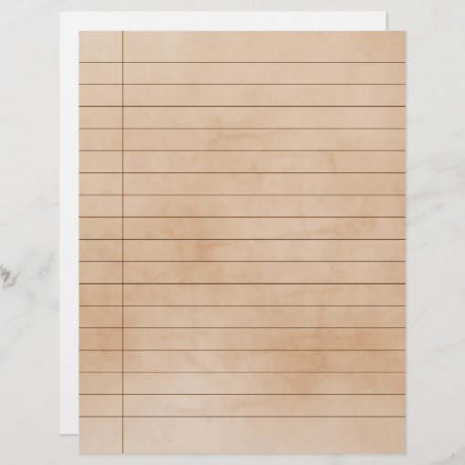 Aged Effect Vintage Ruled Paper | Zazzle
