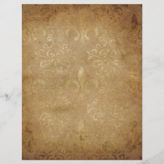 Aged Gold Patterned Scrapbook Paper | Zazzle.com