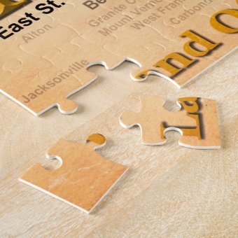 Aged Illinois State Pride Map Silhouette Jigsaw Puzzle | Zazzle