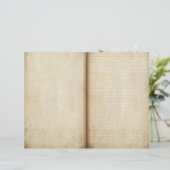 Aged Lined Parchment Journal Pages Scrapbook Paper | Zazzle