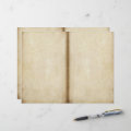 Aged Parchment Journal Pages Scrapbook Paper | Zazzle