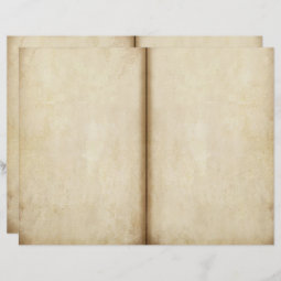Aged Parchment Journal Pages Scrapbook Paper | Zazzle