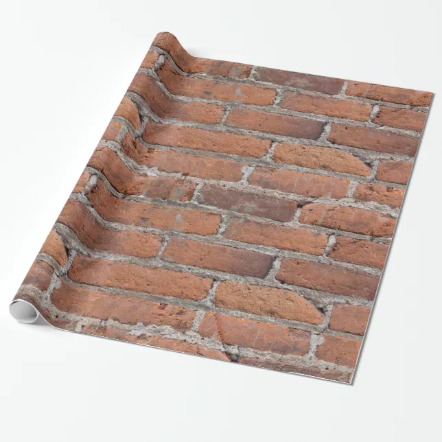 Aged Red Brick Wall Wrapping Paper | Zazzle