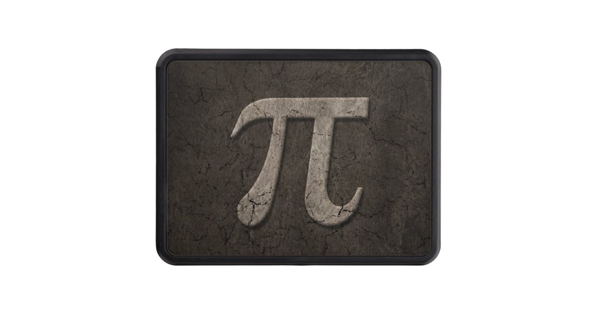 Aged Stone Effect Pi Math Symbol Tow Hitch Cover | Zazzle