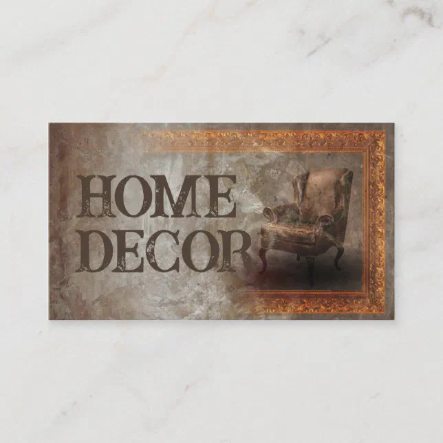 Aged Vintage Classic Interior Designer Card | Zazzle
