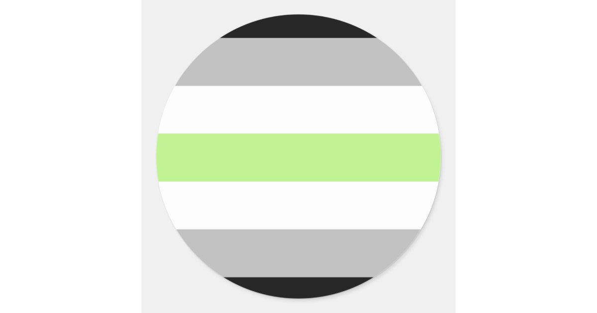 Agender Pride Flag Classic Round Sticker | Zazzle